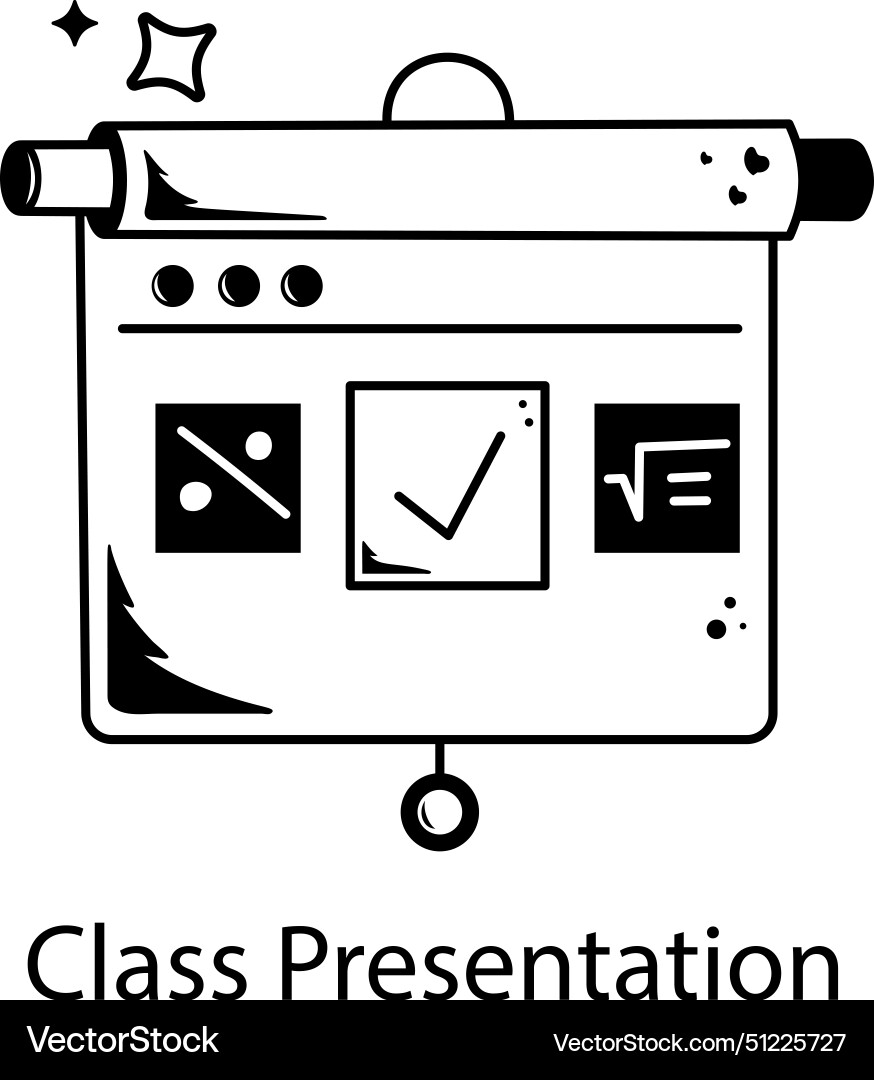 Class presentation Royalty Free Vector Image - VectorStock