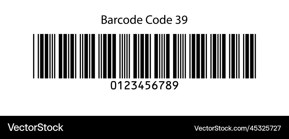 Code 39 barcode isolated on white background Vector Image