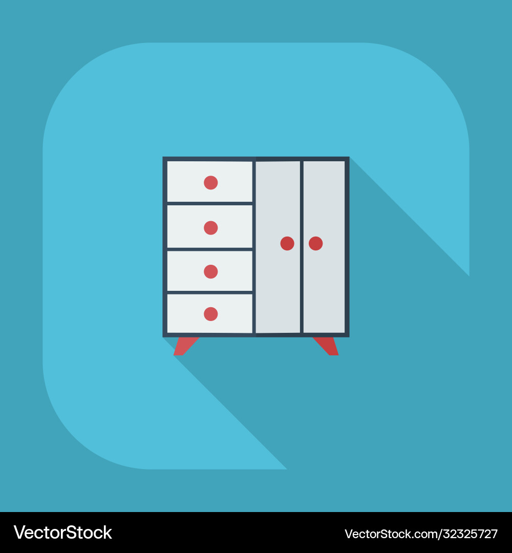 Flat modern design with shadow icons chest Vector Image