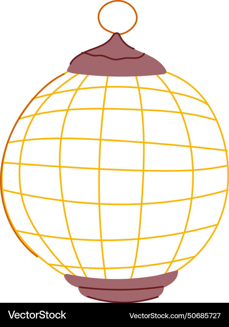 Freedom bird cage cartoon Royalty Free Vector Image