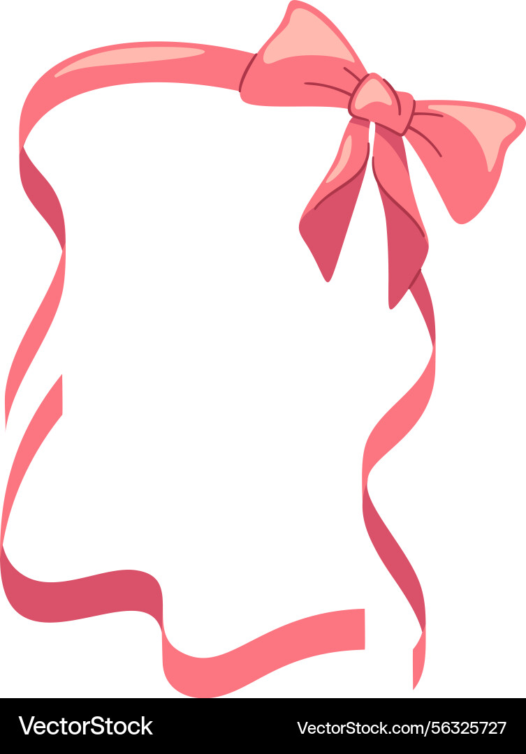 Hand drawn bow decorative border Royalty Free Vector Image