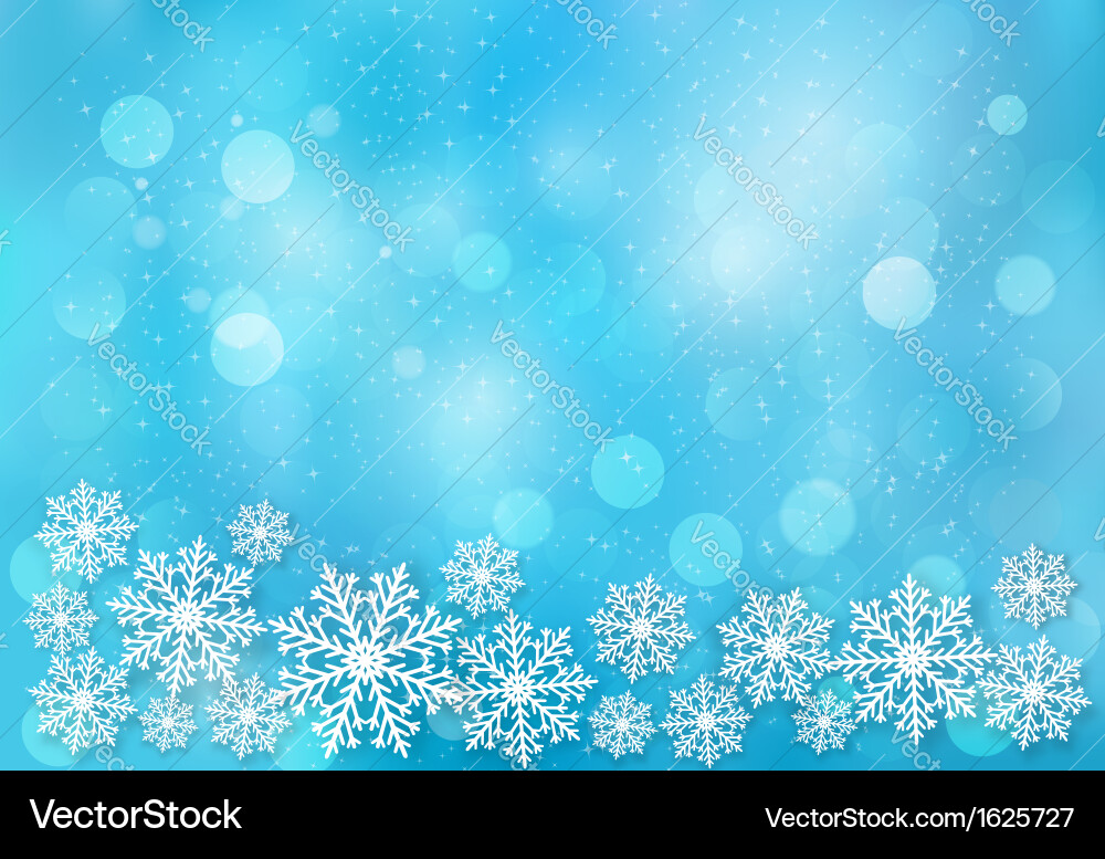Holiday blue background with snowflakes Royalty Free Vector