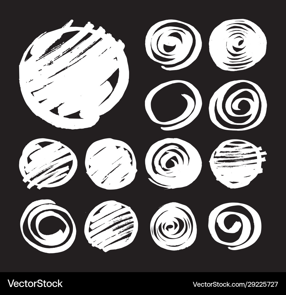 Shaded circles and spirals Royalty Free Vector Image