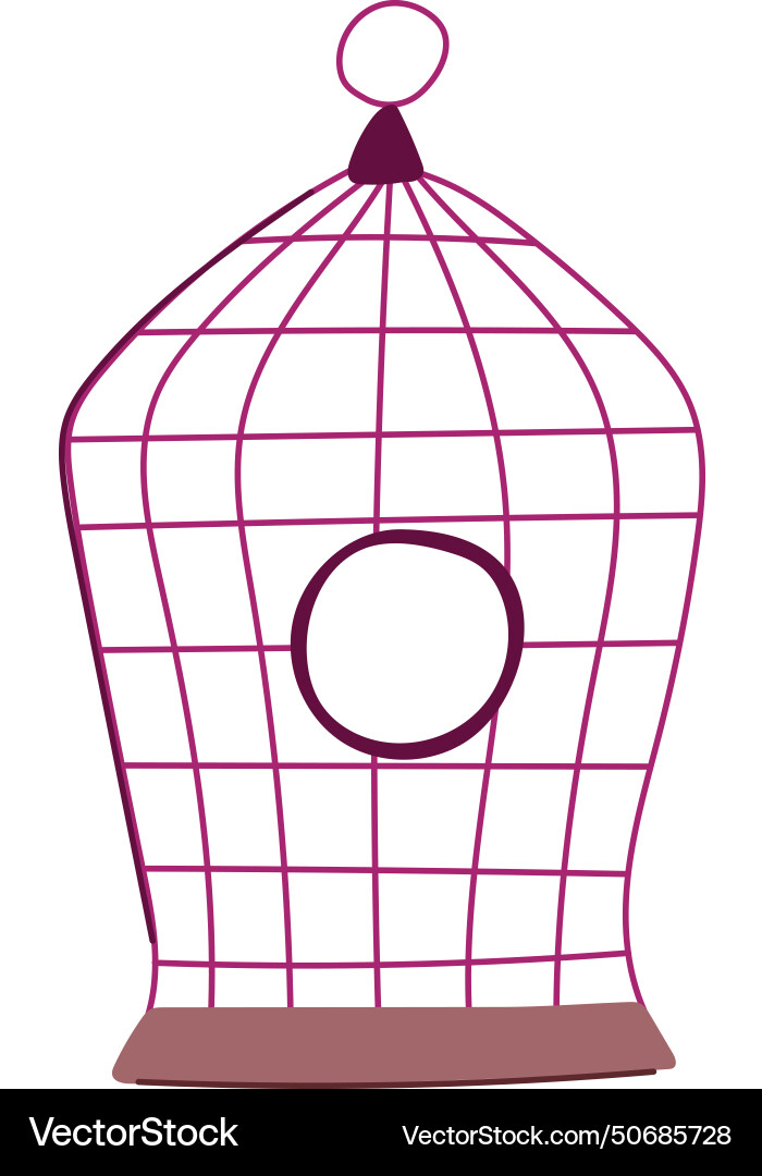 Free bird cage cartoon Royalty Free Vector Image