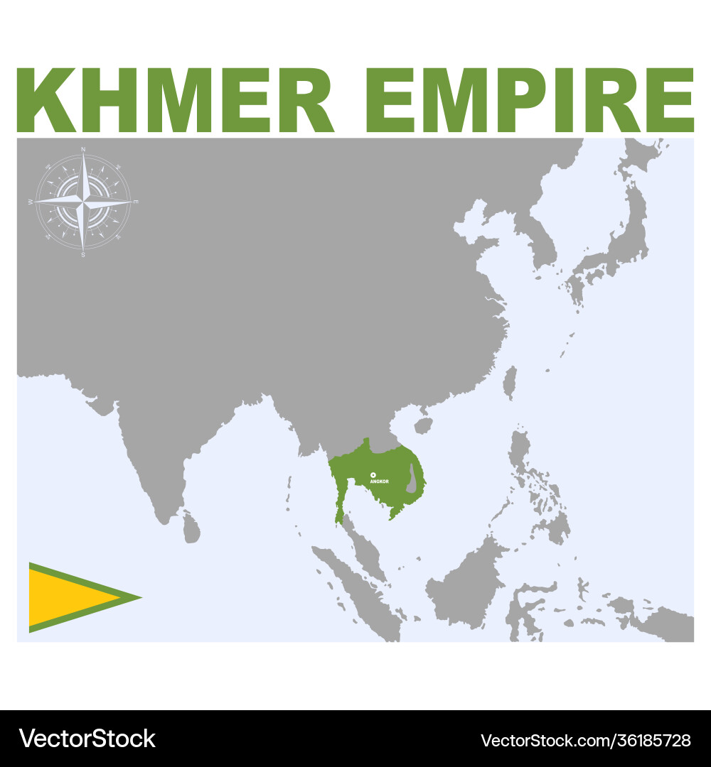 Map khmer empire Royalty Free Vector Image - VectorStock