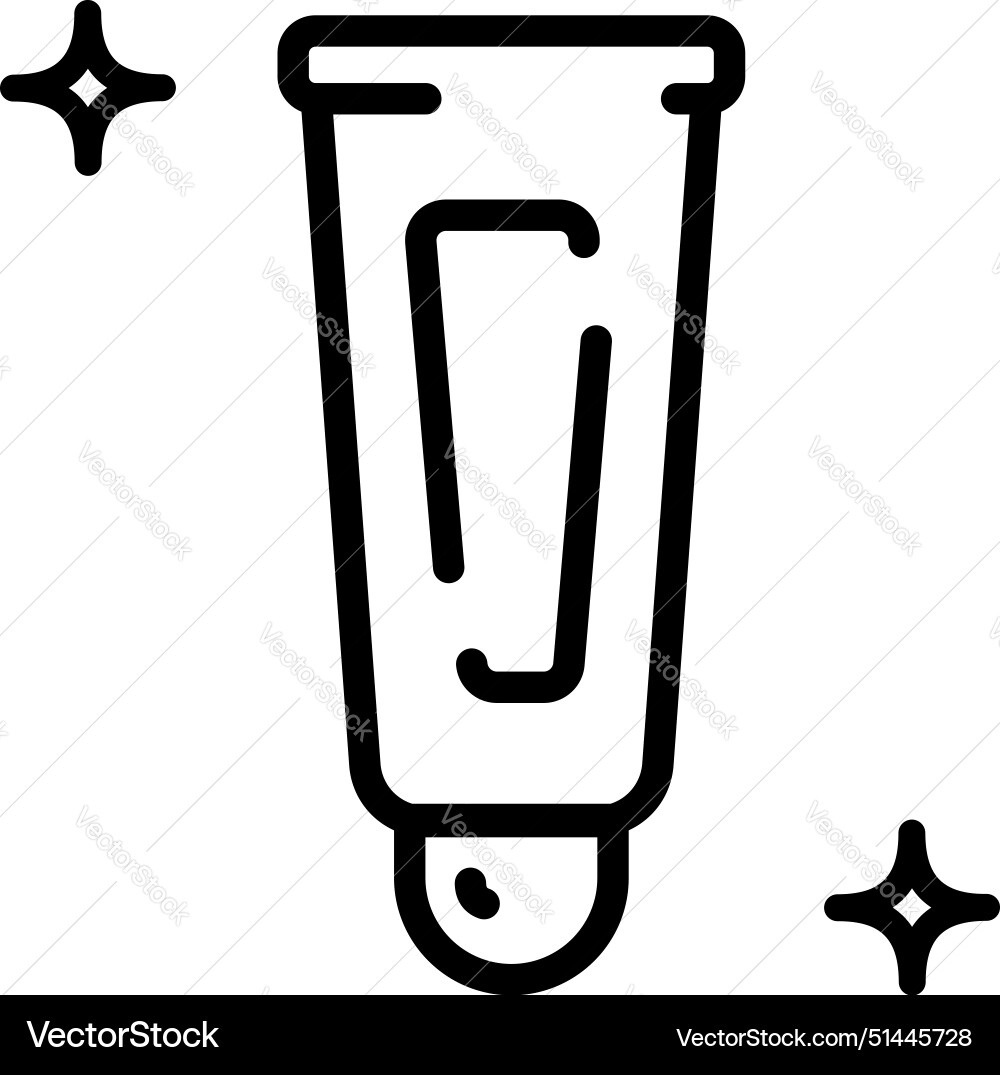 Moisturizing lip balm icon line symbol lipstick Vector Image