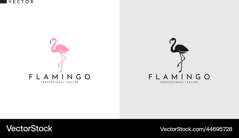 Pink flamingo logo Royalty Free Vector Image - VectorStock
