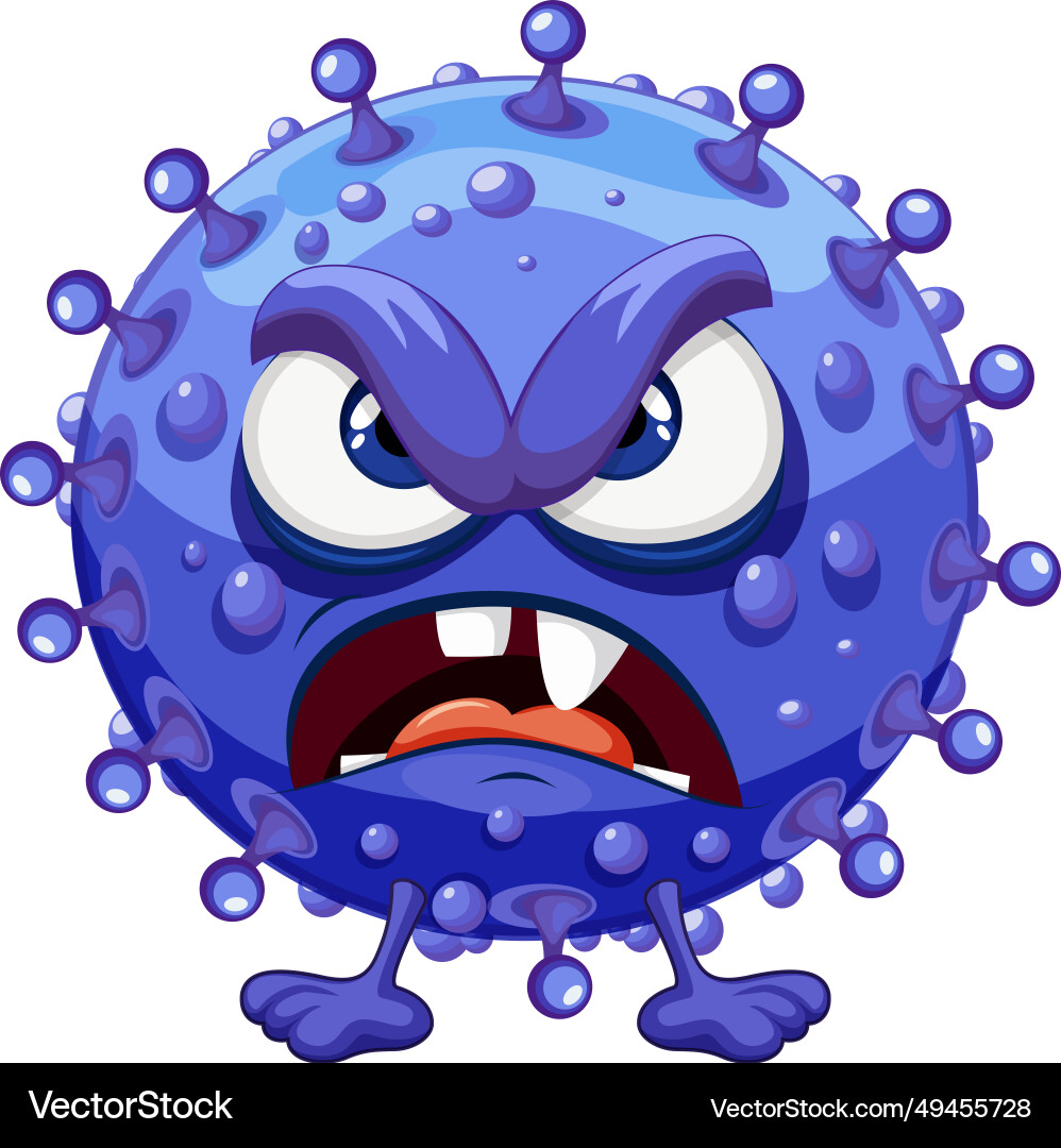 Cartoon Angry Germ