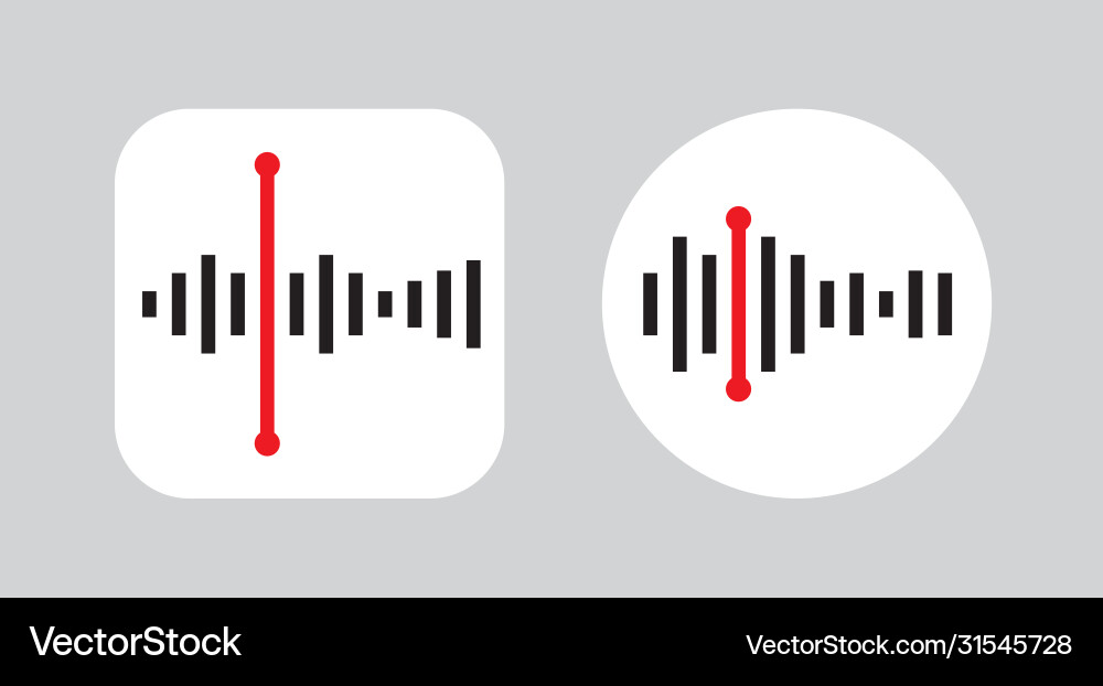 Two icons design with waves equalizer eq Vector Image