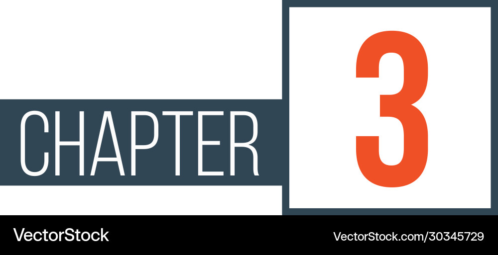 Chapter 3 design template can be used for books Vector Image