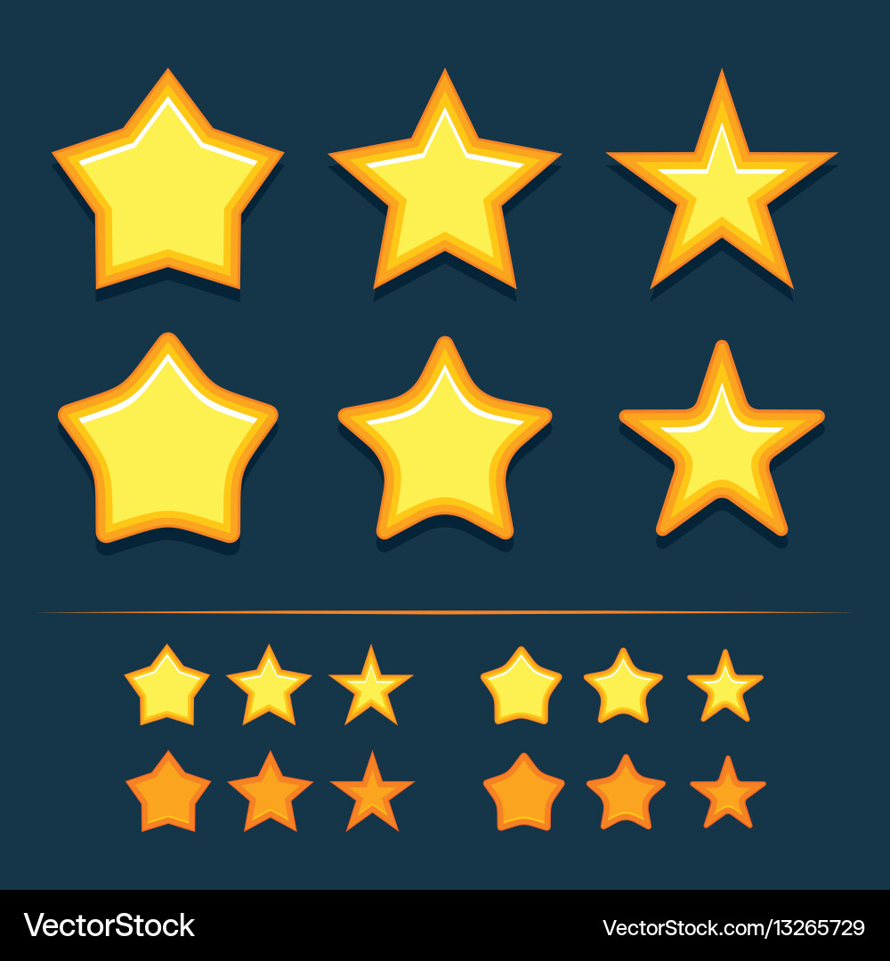 Collection star icons Royalty Free Vector Image