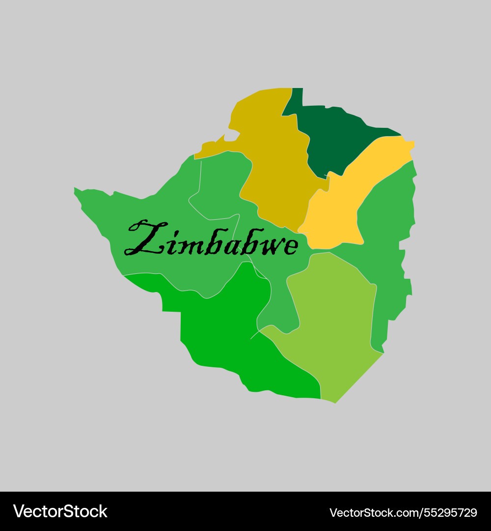 Country map of zembabwe Royalty Free Vector Image