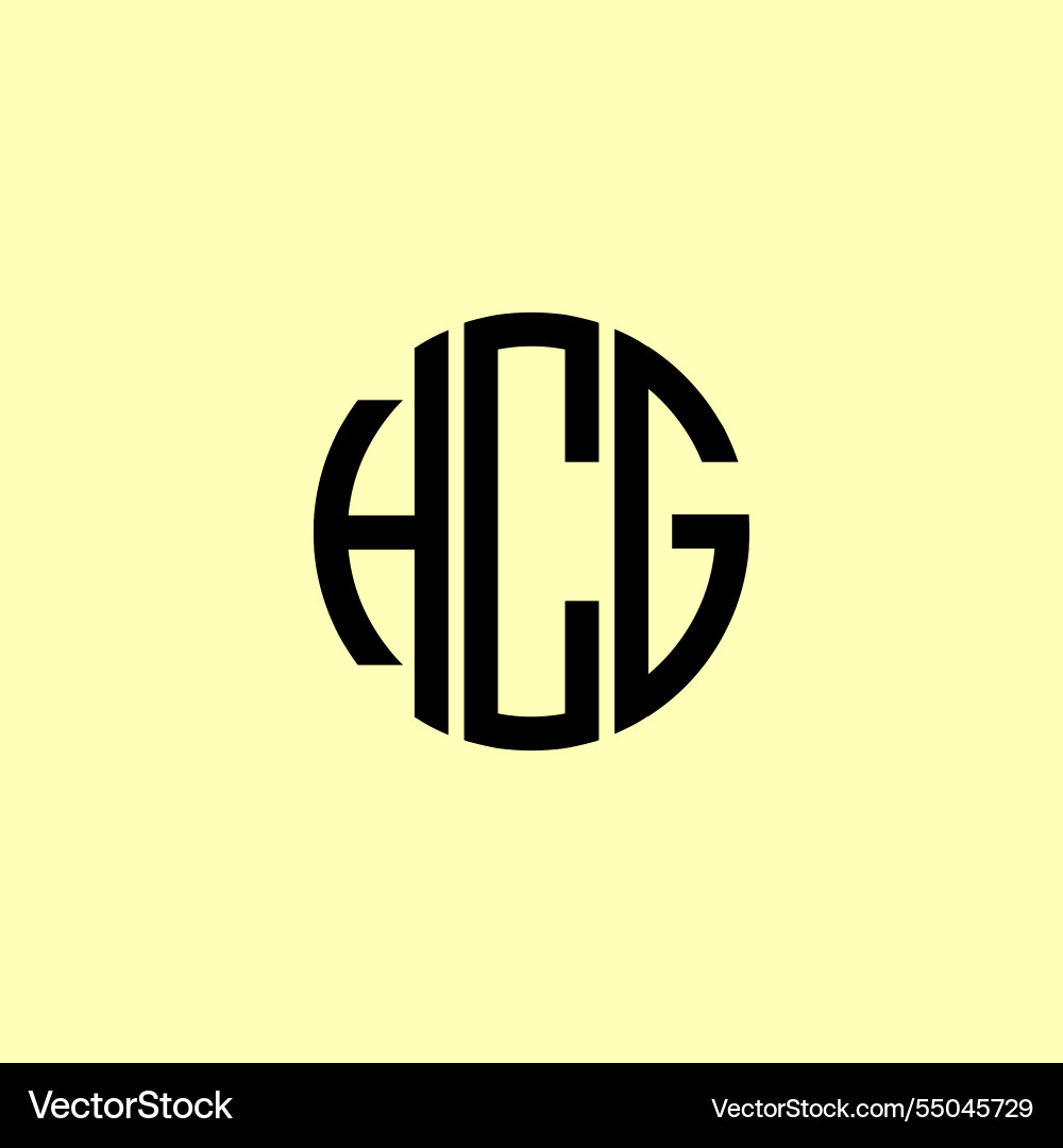 Creative rounded initial letters hcg logo Vector Image
