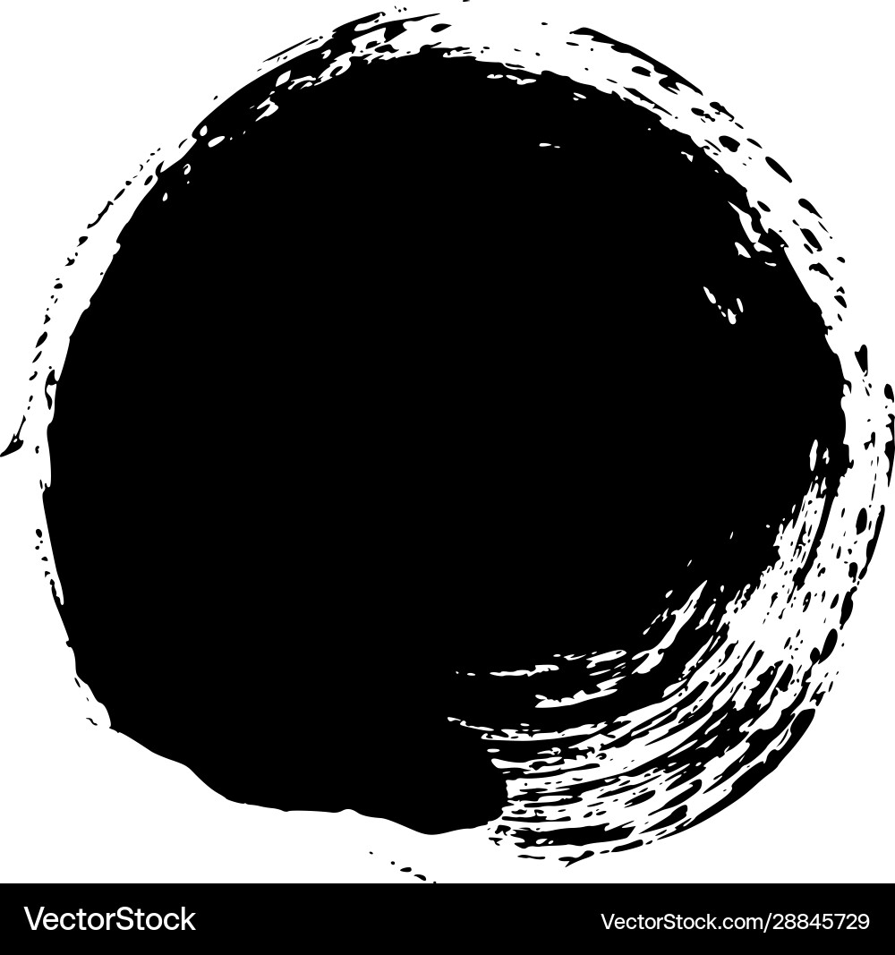 Grunge circle isolated on white Royalty Free Vector Image