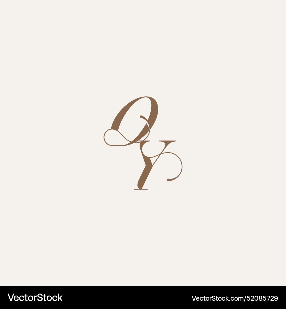 Initial monogram logo wedding concept design Vector Image