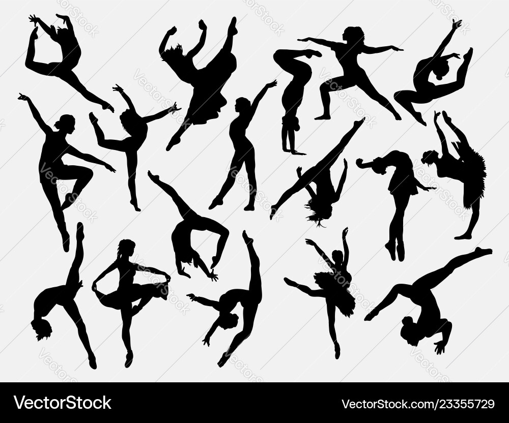 Modern dance silhouette Royalty Free Vector Image