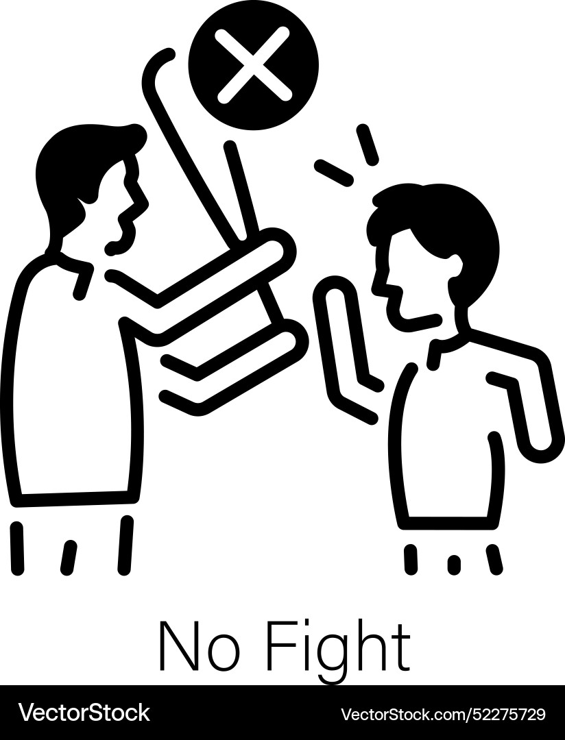 No fight Royalty Free Vector Image - VectorStock
