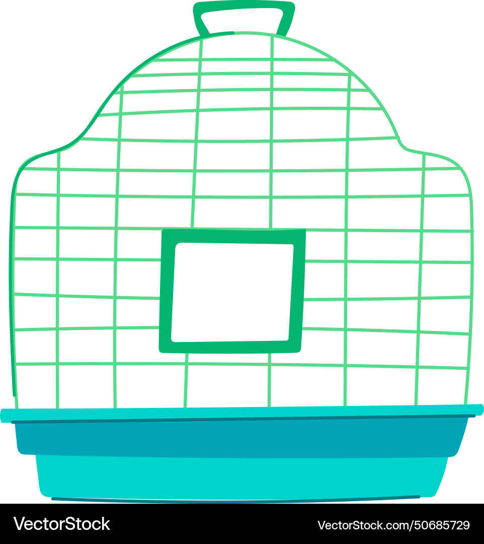 Open bird cage cartoon Royalty Free Vector Image