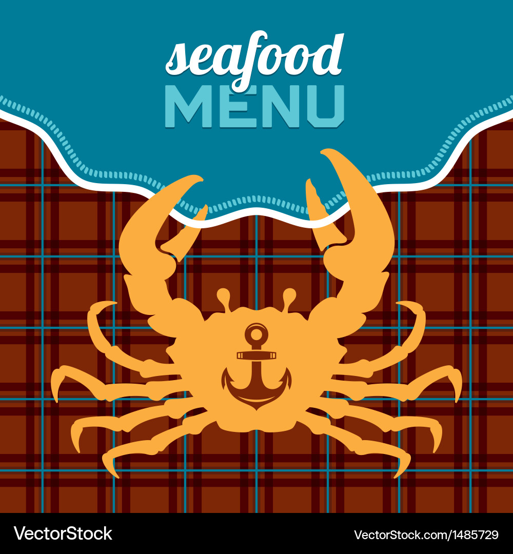 Seafood menu Royalty Free Vector Image - VectorStock