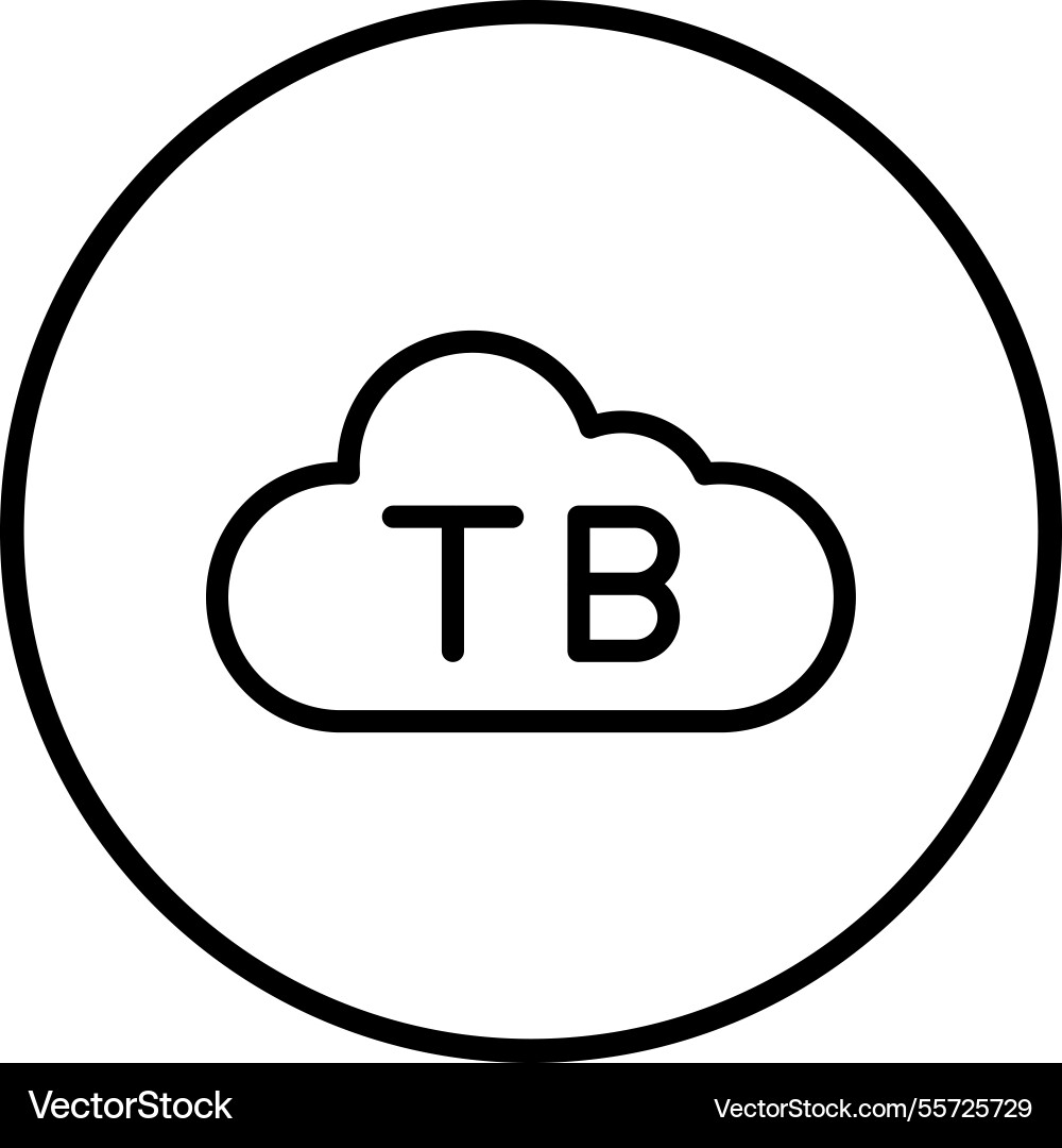 Tb cloud icon design Royalty Free Vector Image