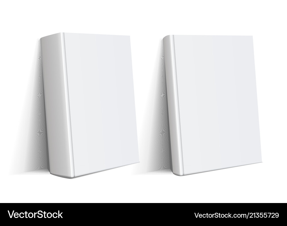 Thick and thin books of white color Royalty Free Vector