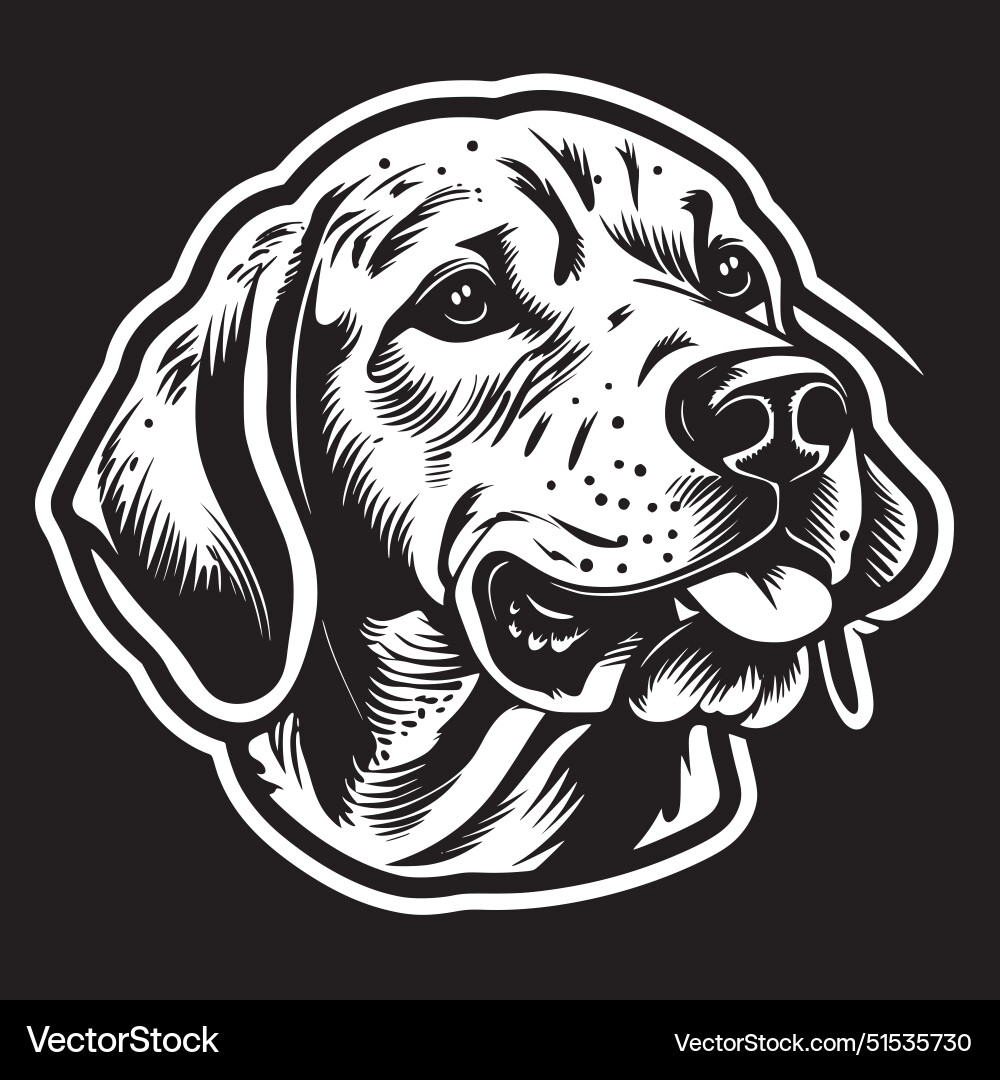 Beagle - minimalist and flat logo Royalty Free Vector Image