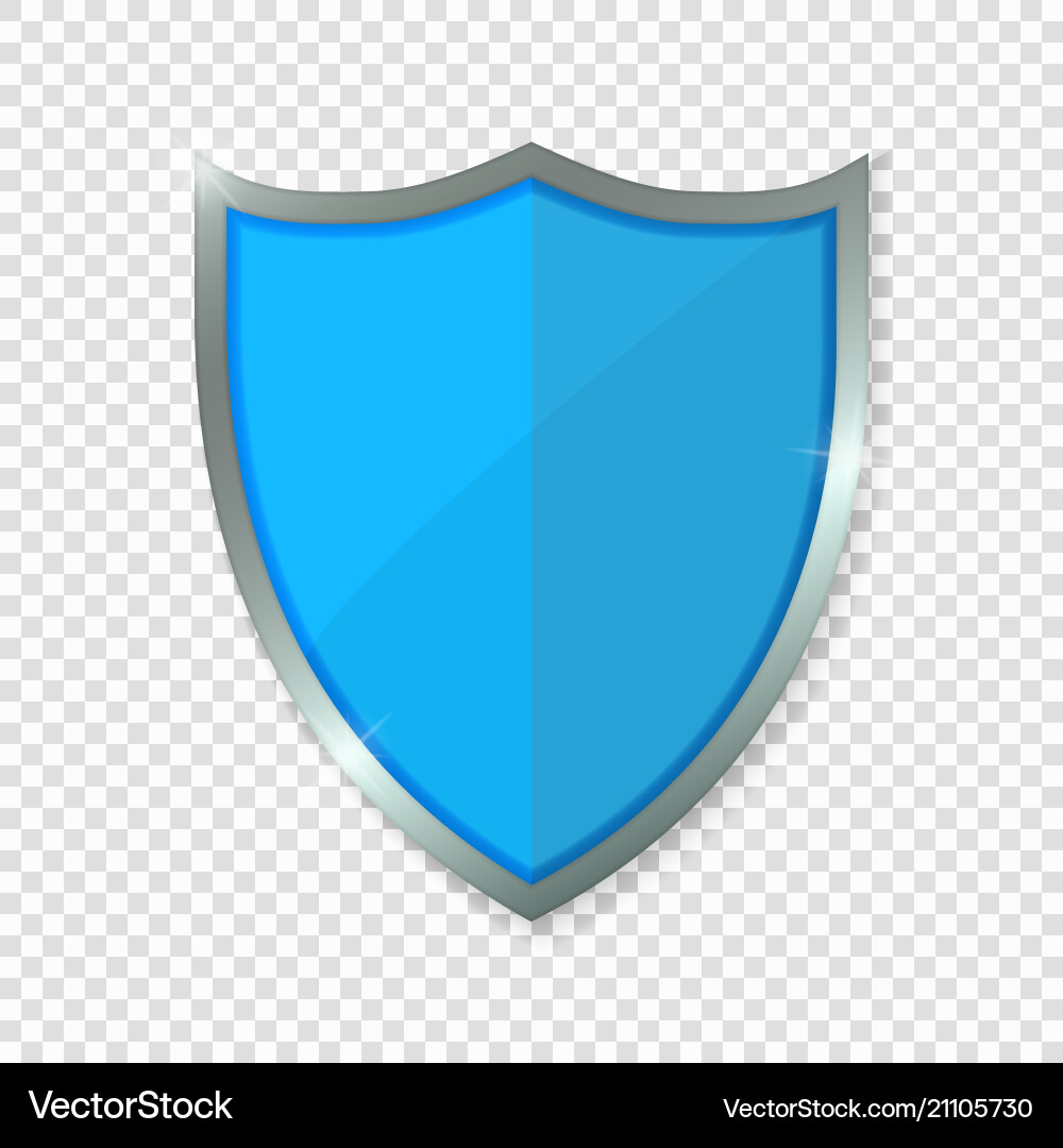 Blue shield Royalty Free Vector Image - VectorStock
