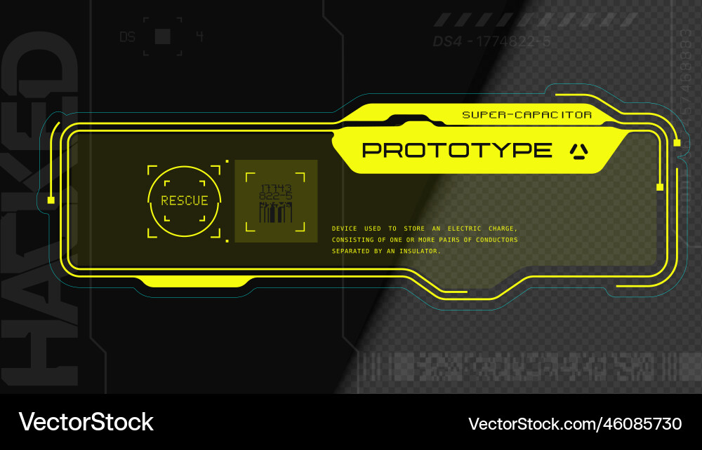 Cyberpunk decal sticker label Royalty Free Vector Image