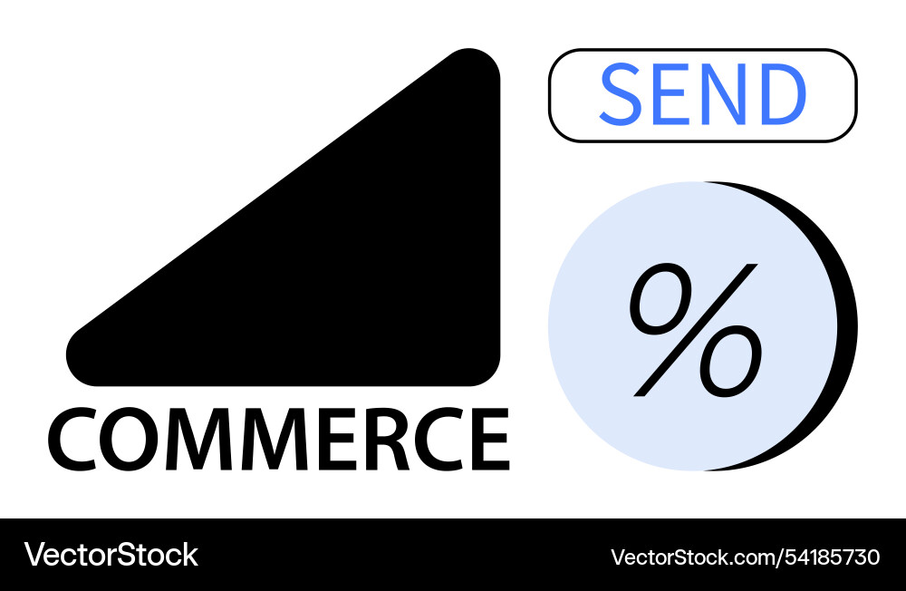 Digital commerce concepts with sale percentage Vector Image