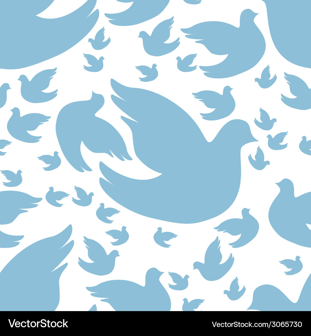 Dove seamless pattern Royalty Free Vector Image