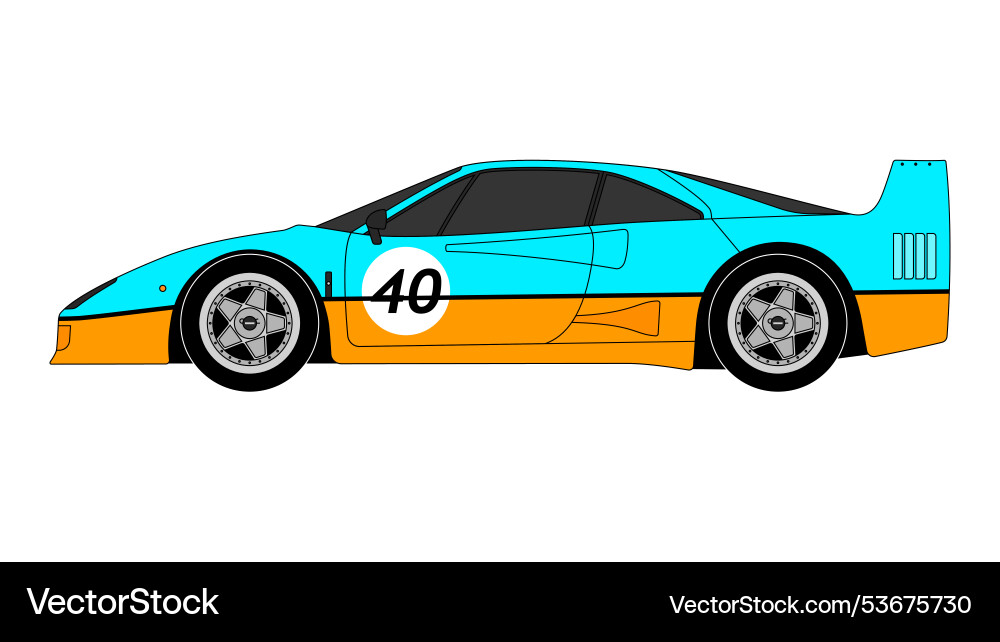 Ferrari f40 Royalty Free Vector Image - VectorStock