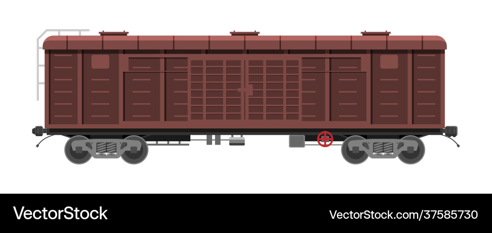 Freight boxcar train wagon Royalty Free Vector Image