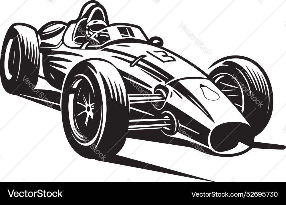 Grand prix glory formula one icon turbo thrust Vector Image
