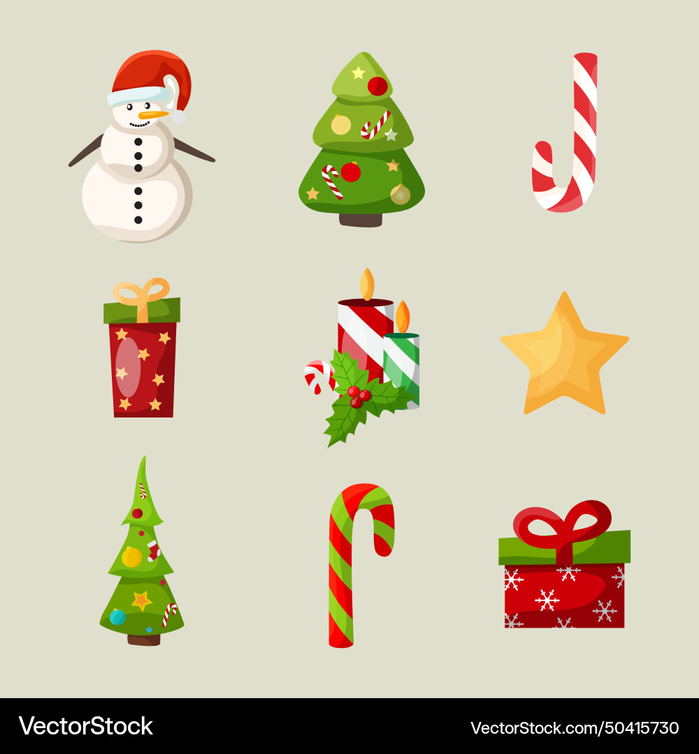 New year icons set Royalty Free Vector Image - VectorStock New year icons set Royalty Free Vector Image - VectorStock