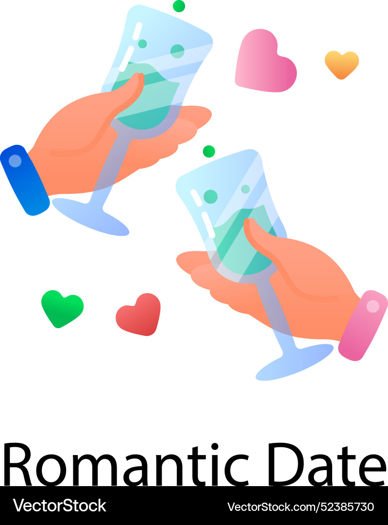 Romantic date Royalty Free Vector Image - VectorStock