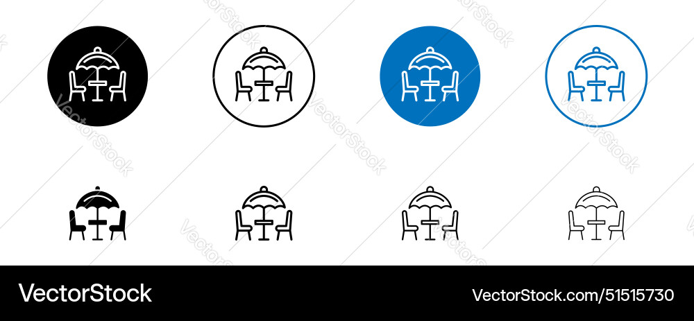 Terrace icon Royalty Free Vector Image - VectorStock
