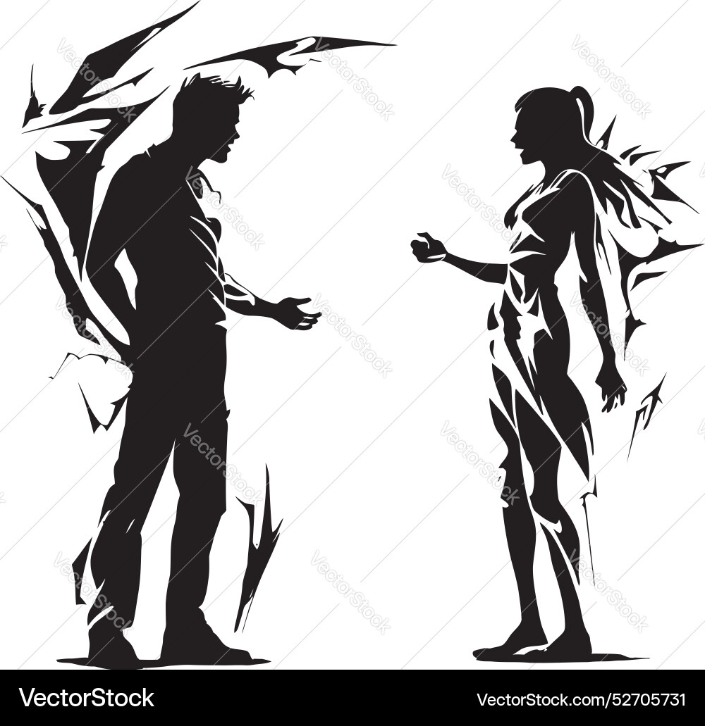 Clash crescendo icon symbolizing couples conflict Vector Image