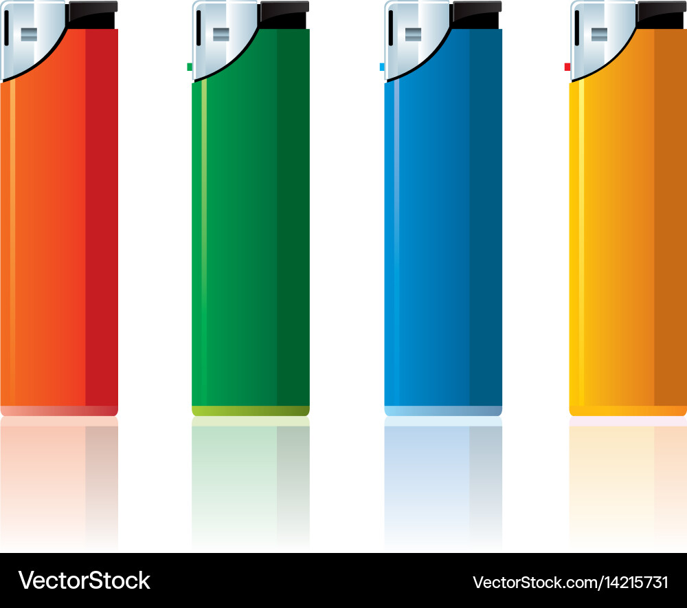 Colored lighter Royalty Free Vector Image - VectorStock