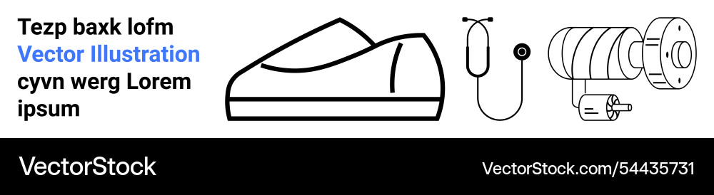 Footwear design schematic with electrical motor Vector Image