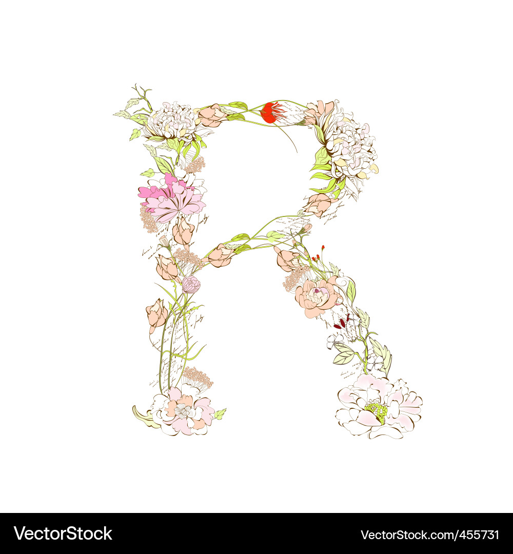 Letter r Royalty Free Vector Image - VectorStock