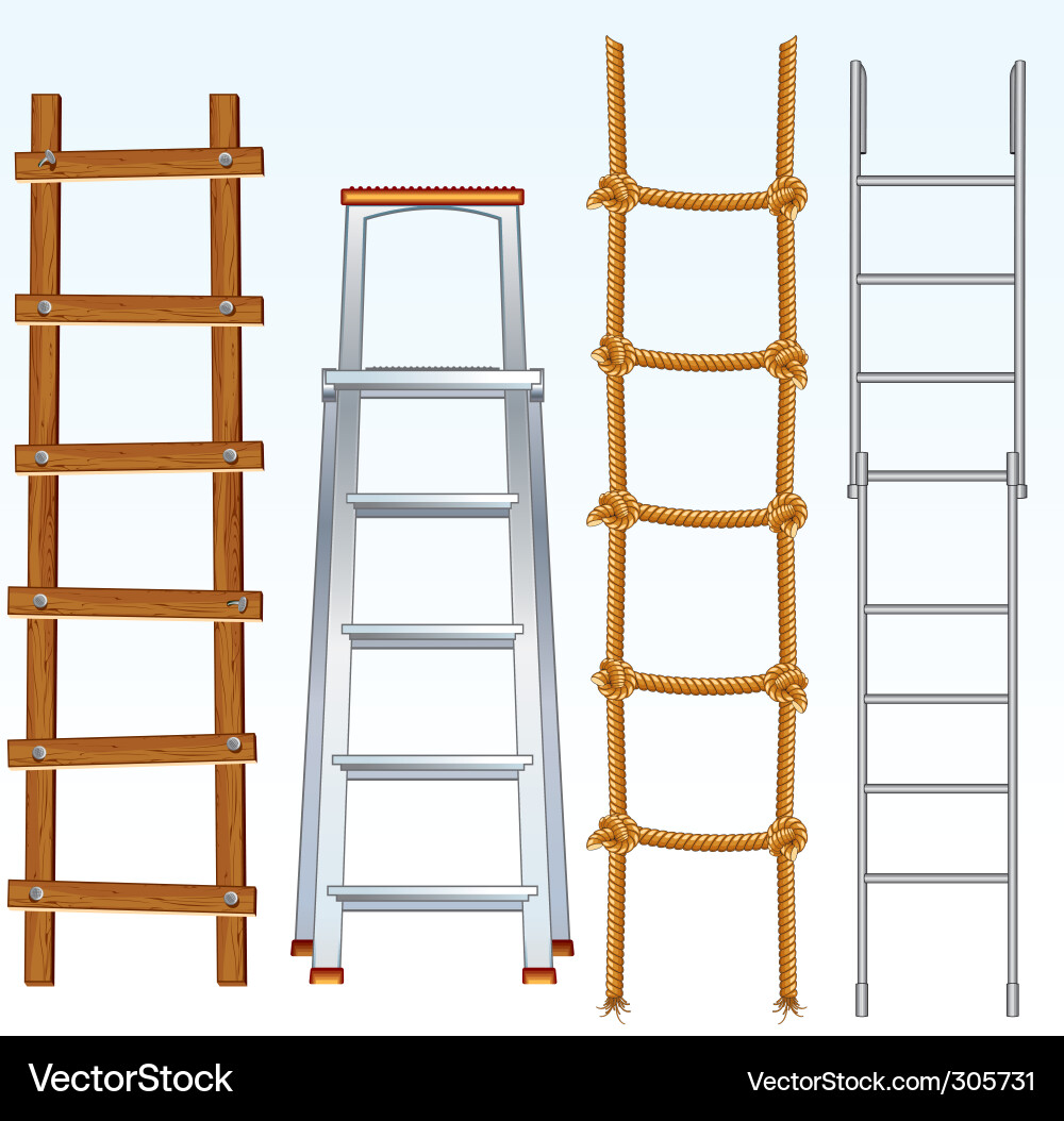 Metal Ladders Set Royalty Free Vector Image - VectorStock