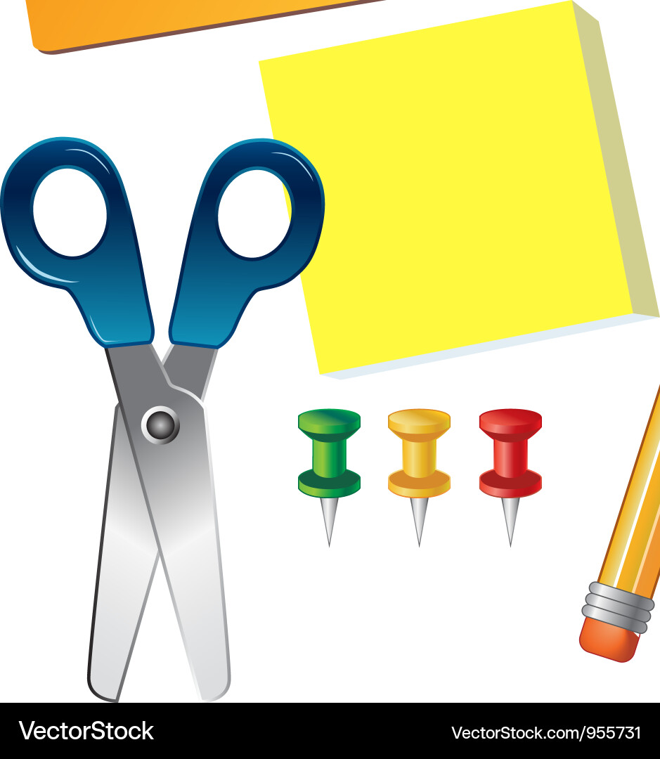 Set of school supplies Royalty Free Vector Image