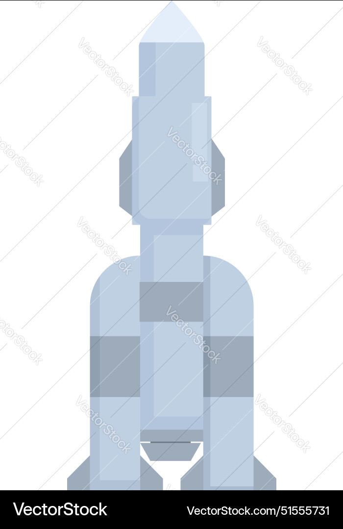 Space rocket standing on launchpad ready for take Vector Image