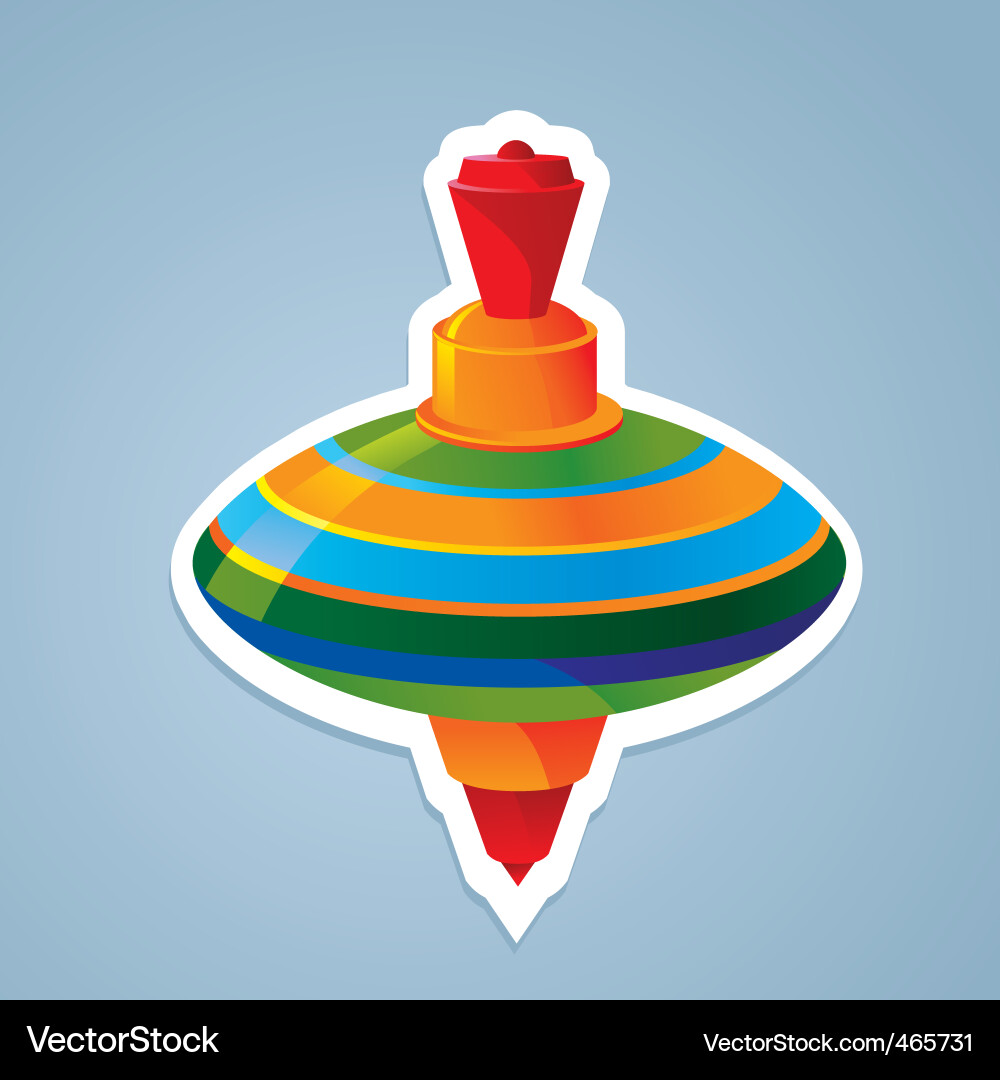 Top toy sticker Royalty Free Vector Image - VectorStock