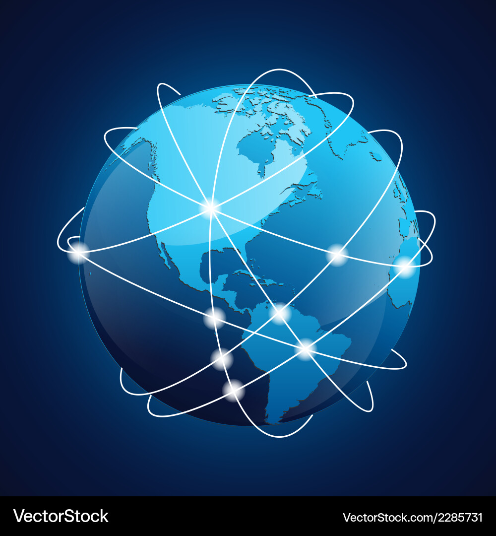 World globe navigation Royalty Free Vector Image