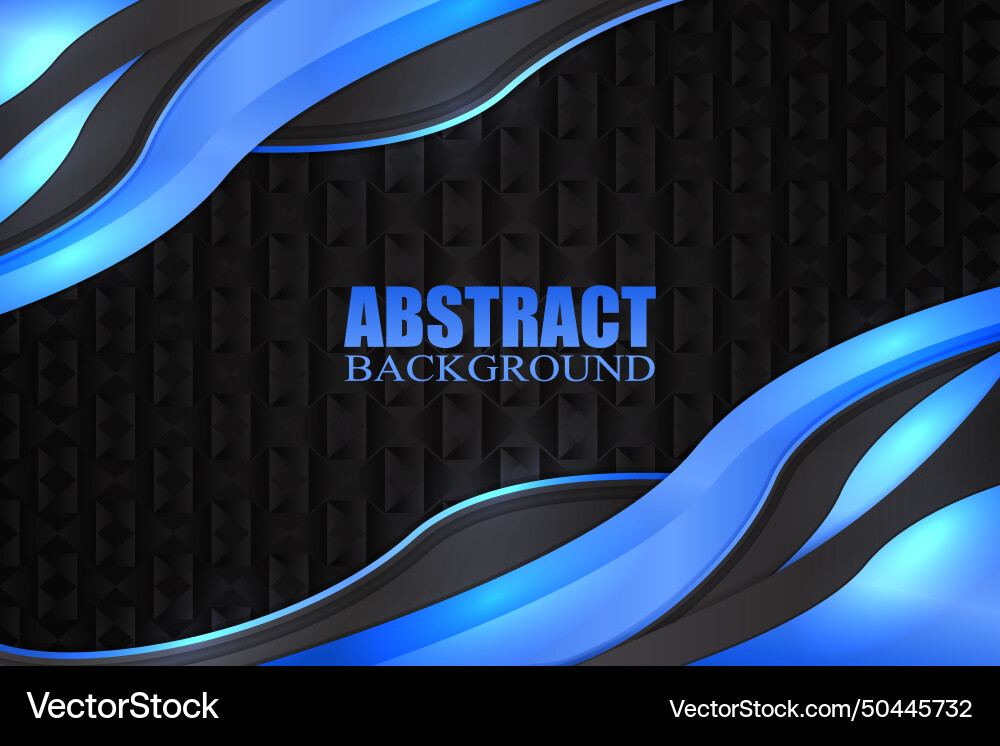 Abstract fluid background with black and blue Vector Image