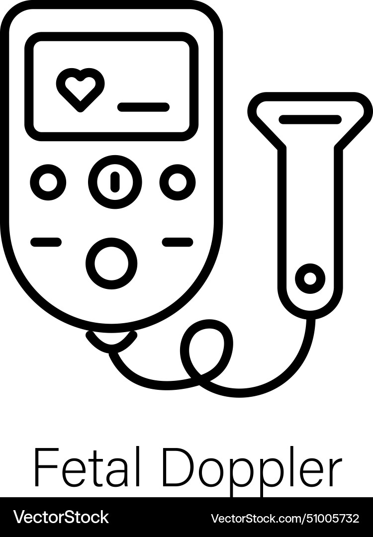 Fetal doppler Royalty Free Vector Image - VectorStock