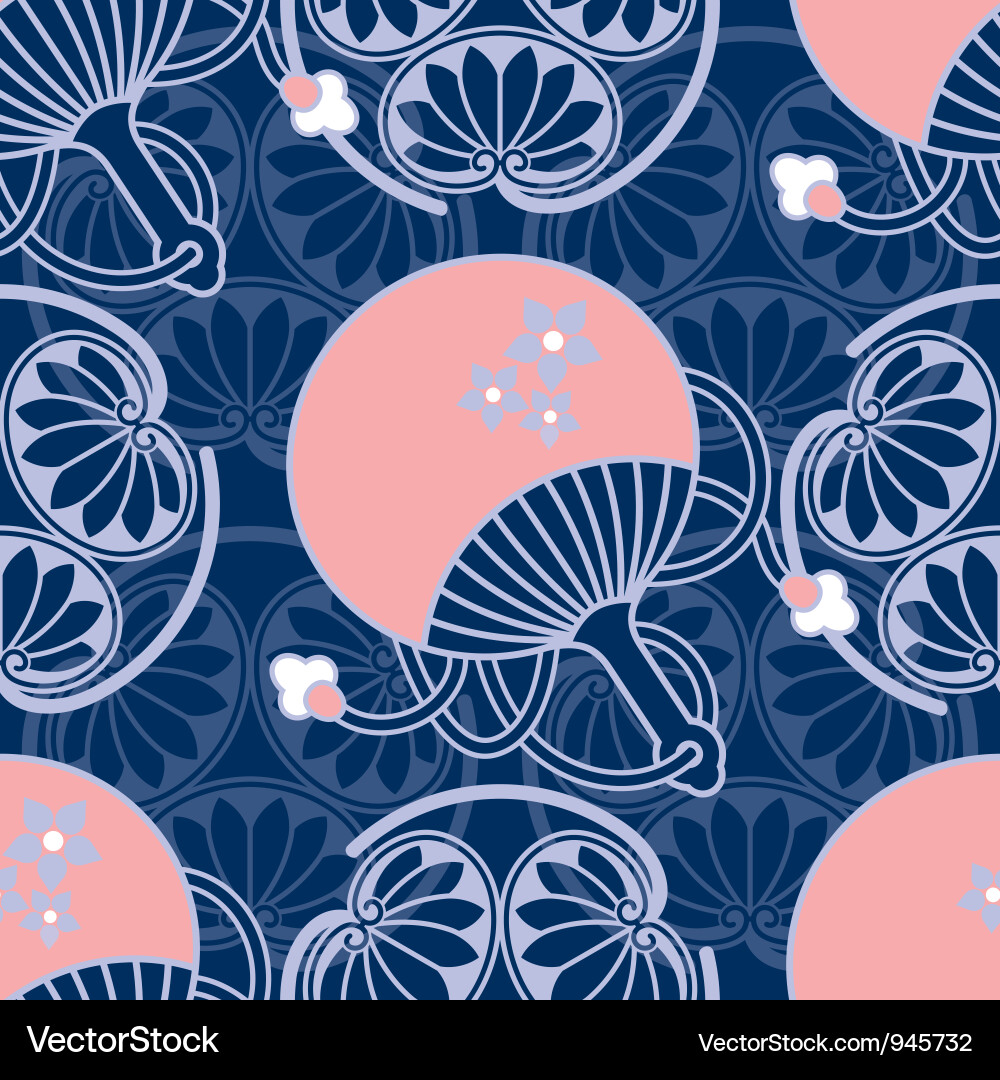 Japanese Fan Pattern Tile Royalty Free Vector Image
