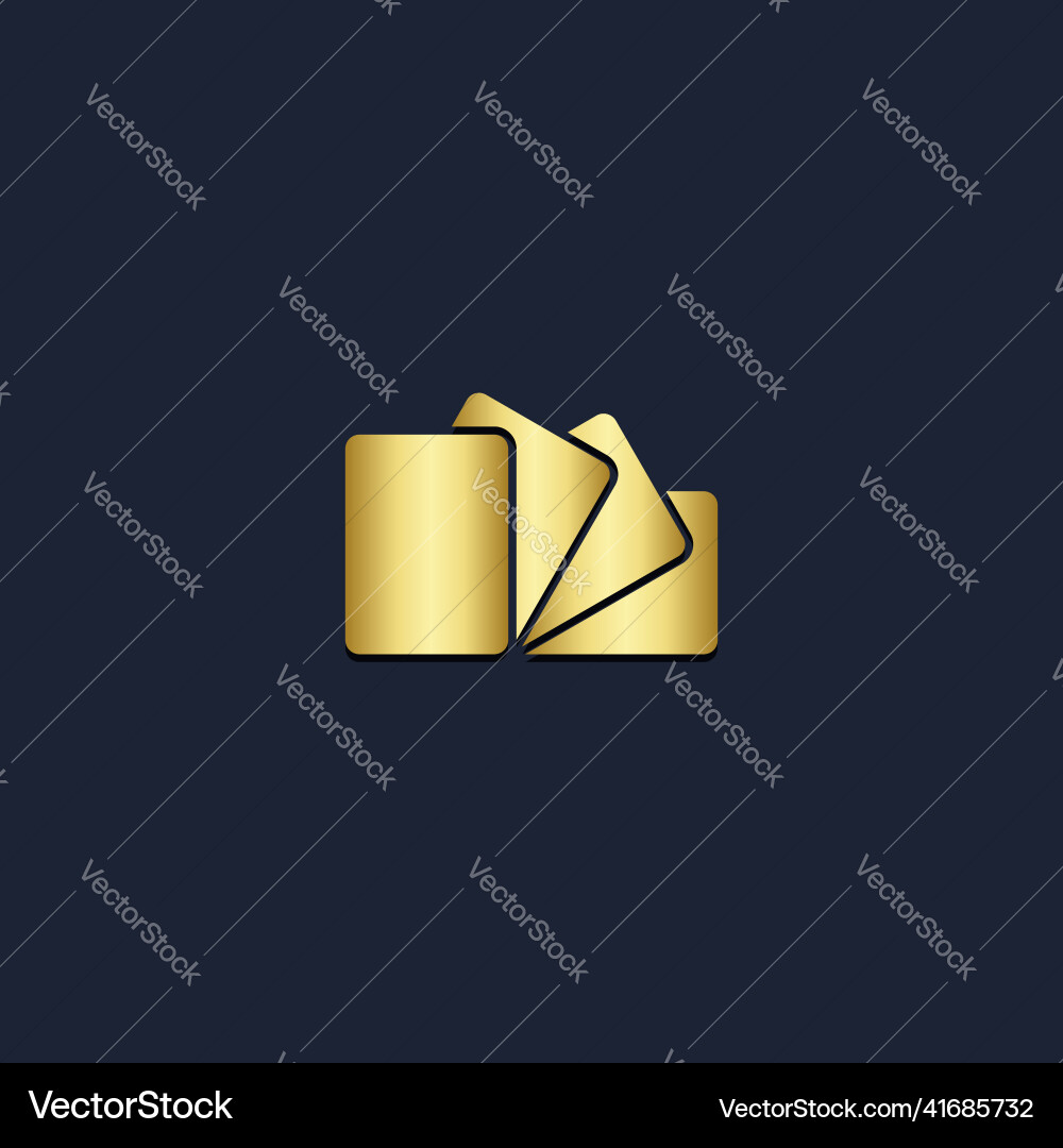 Square shape gold logo Royalty Free Vector Image