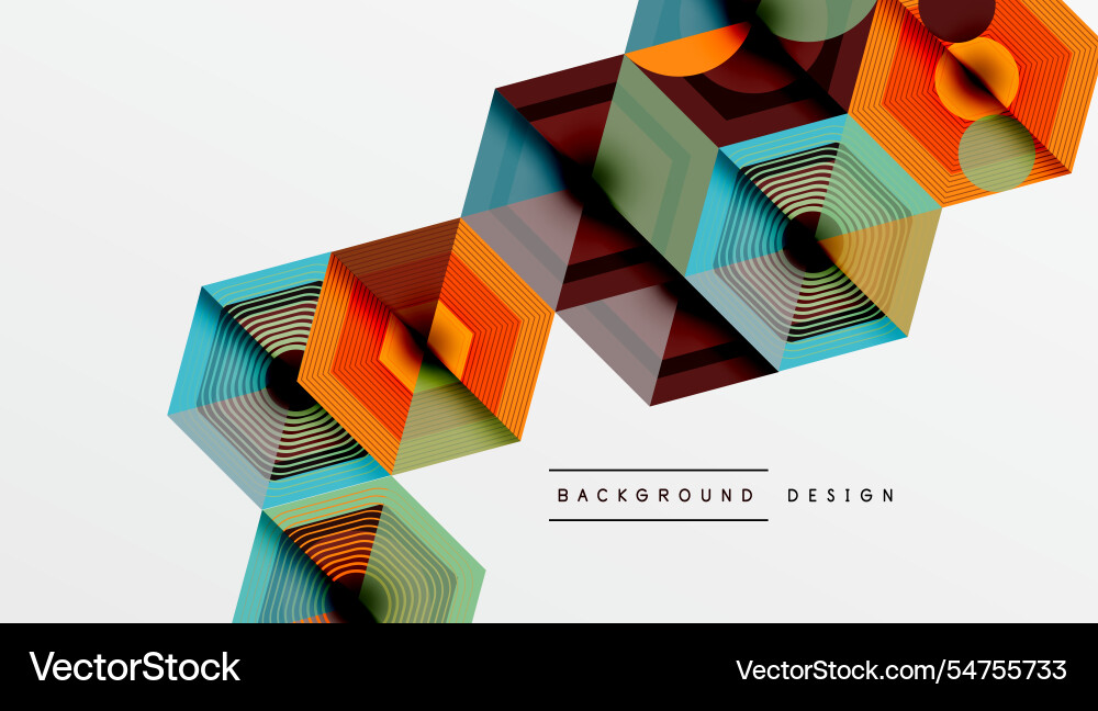 Hexagons design geometric abstract background Vector Image